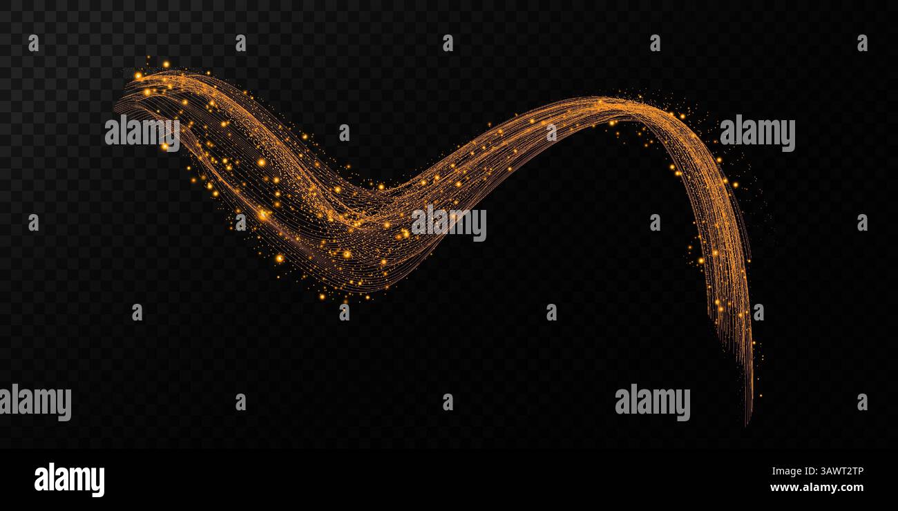 An Elegant and Beautiful Golden Sparkle Wave Design that Creates ...