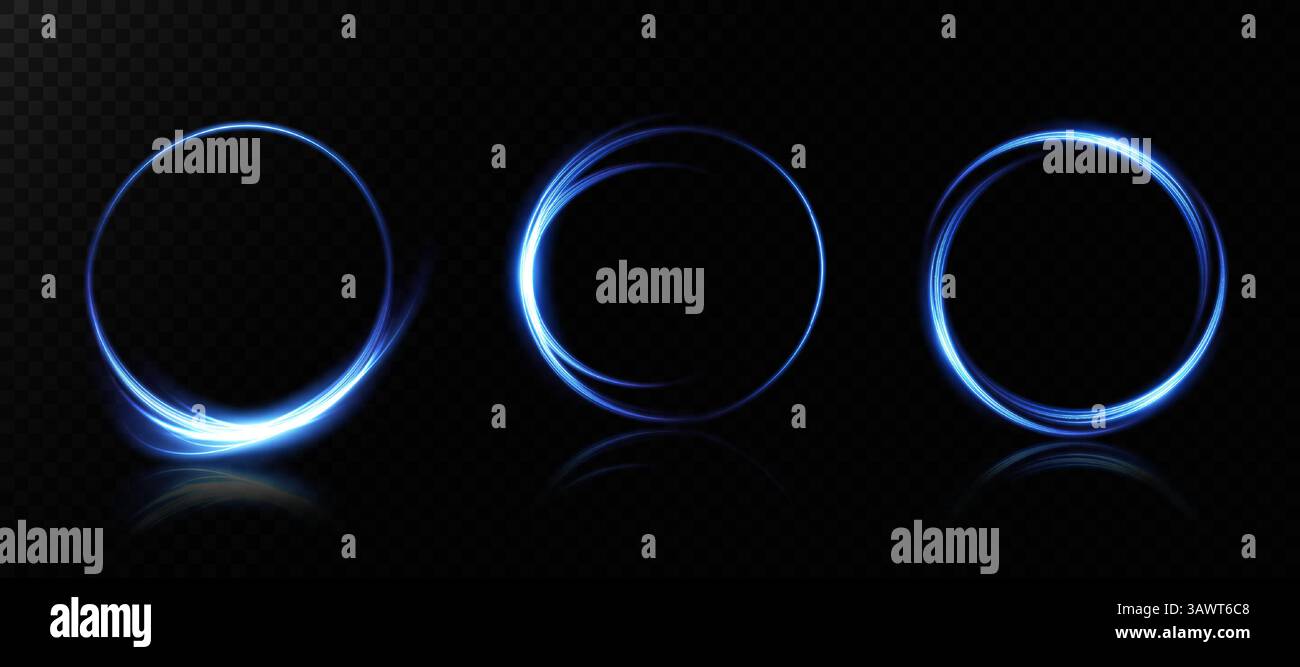 Discover the Elegant Blue Light Circles, perfect for enhancing Digital ...