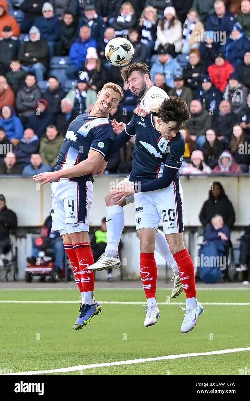 Falkirk, Scotland, UK. 19th April, 2025. Callum Fordyce of Raith Rovers ...
