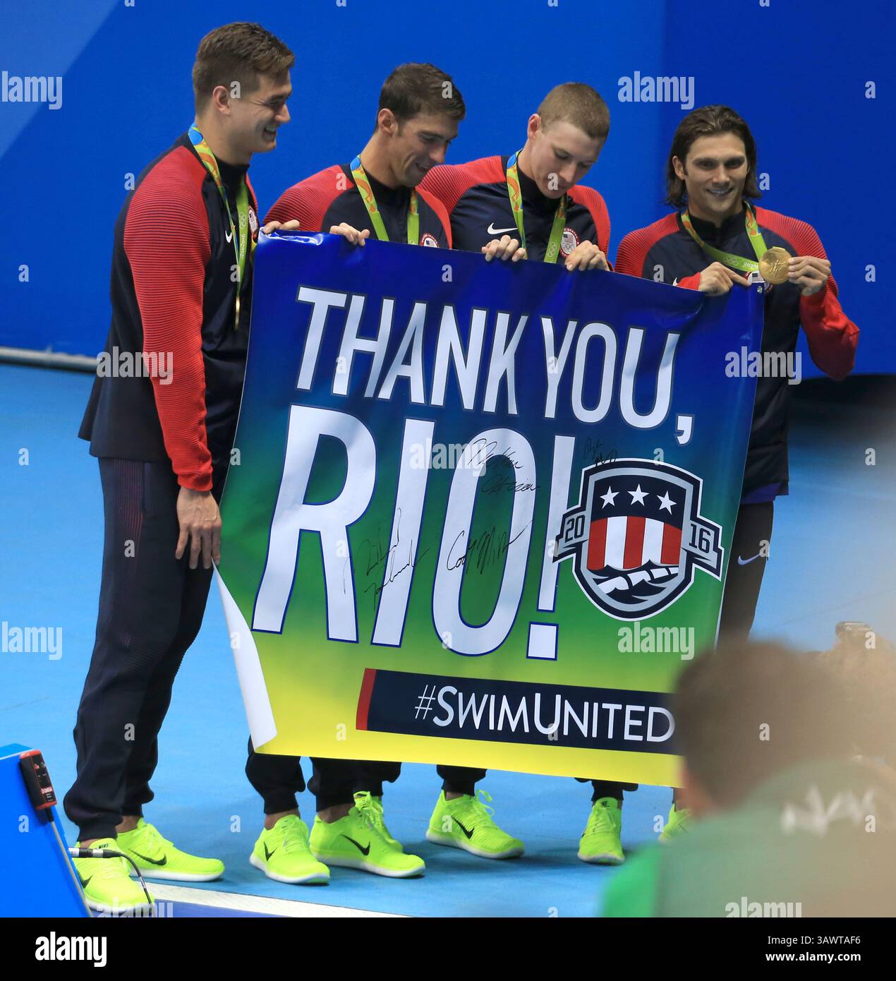 August 14, 2016 - Rio de Janeiro, RJ, Brazil - USA Men's 4x100m Medley ...