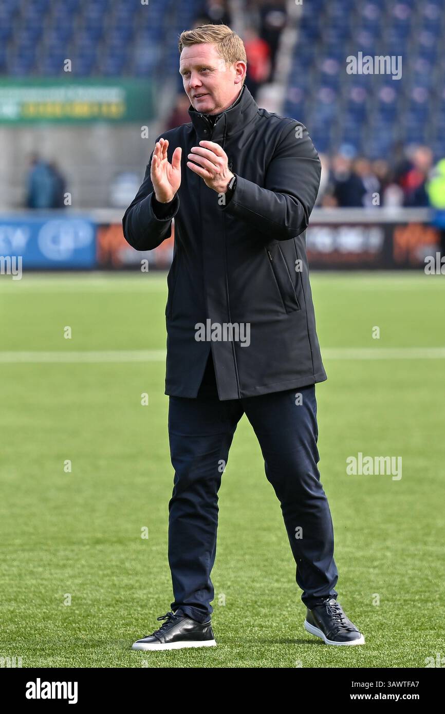 Falkirk, Scotland, UK. 19th April, 2025. Raith Rovers manager Barry ...