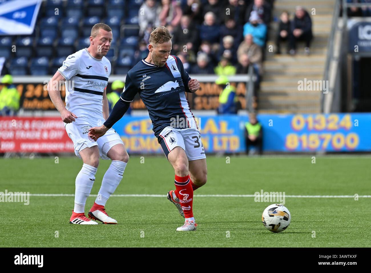 Falkirk, Scotland, UK. 19th April, 2025. Scott Arfield of Falkirk ...