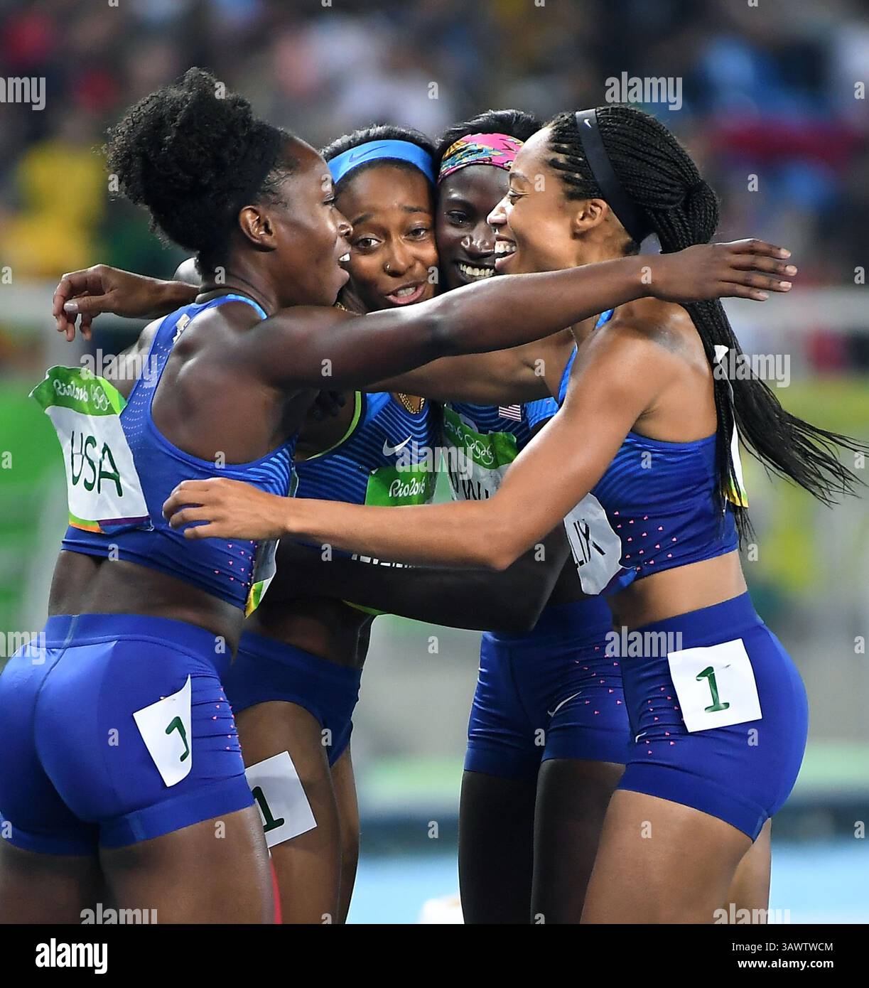 August 19, 2016 - Rio De Janeiro, BRA - USA from left, Tianna ...