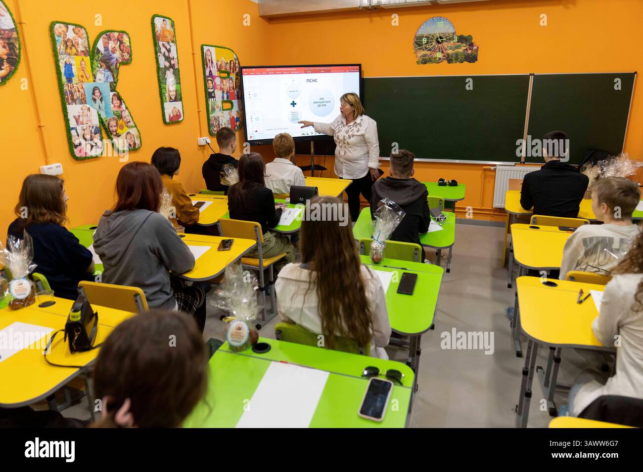 Students attend a class preparing them for university on Easter weekend ...