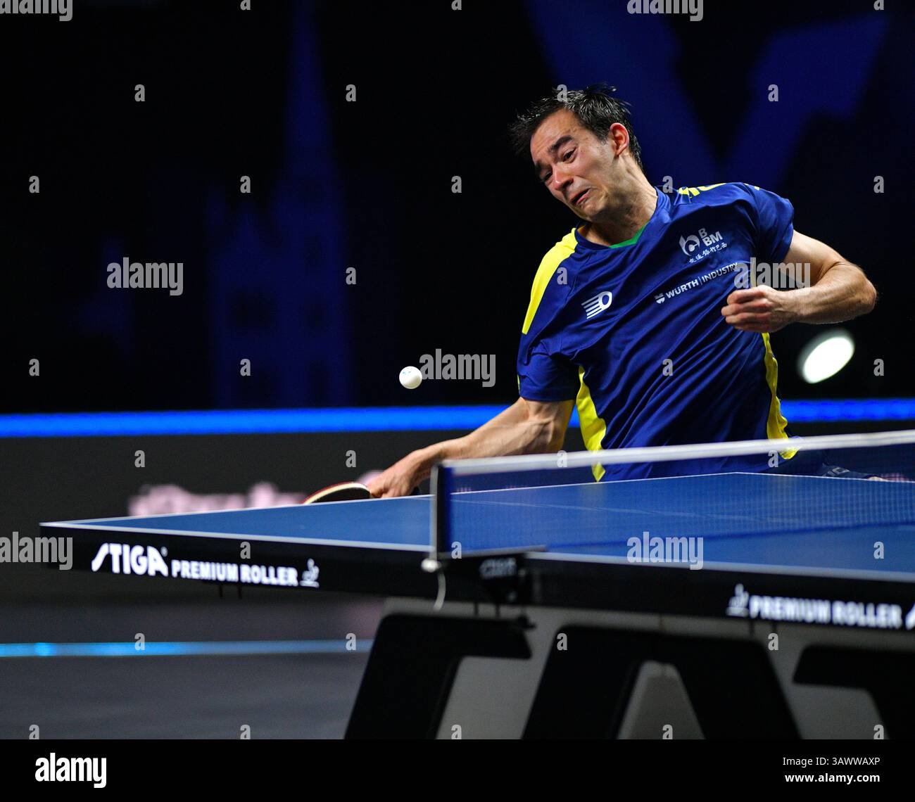 Chennai, India. 29th March, 2025. Brazil's Table tennis player Hugo ...