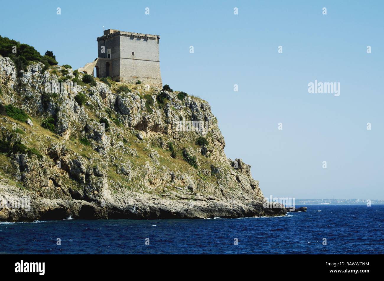 Coastal watchtower on the cliff - Torre Santa Maria dell'Alto, also ...