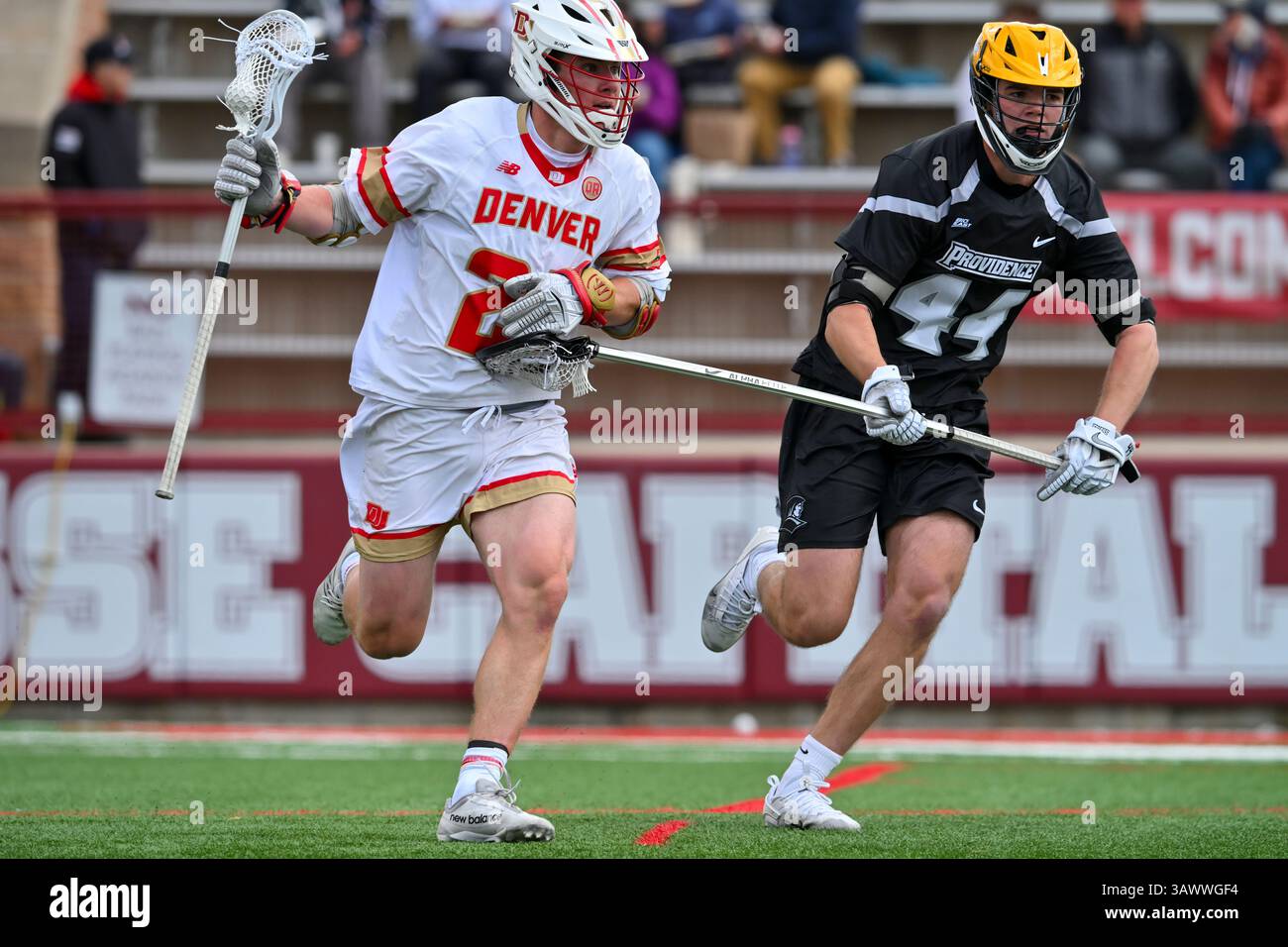 April 19, 2025: Denver midfielder, Mic Kelly (21), moves the ball ...