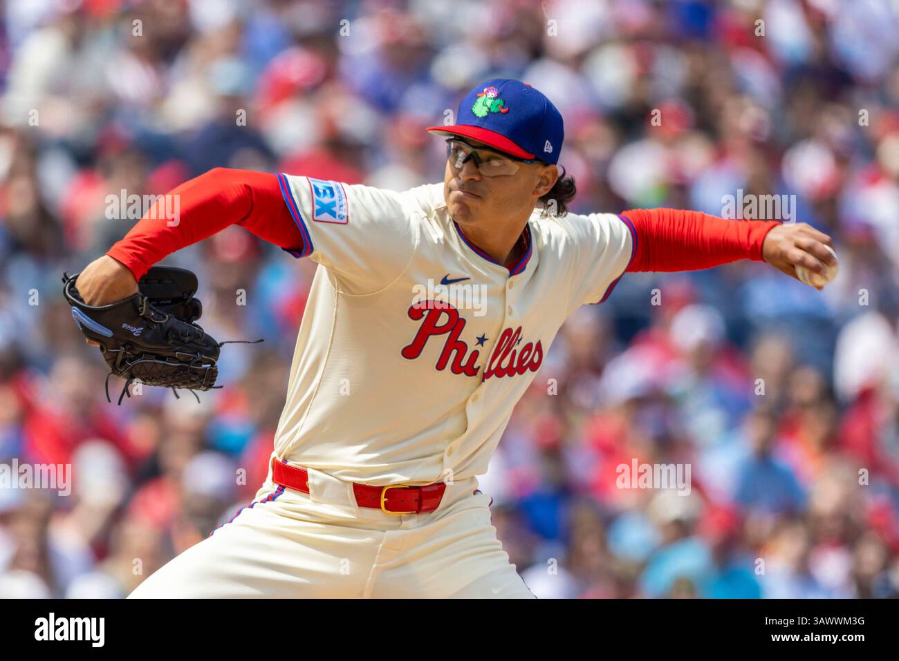 Philadelphia Phillies starting pitcher Jesus Luzardo throws during the ...