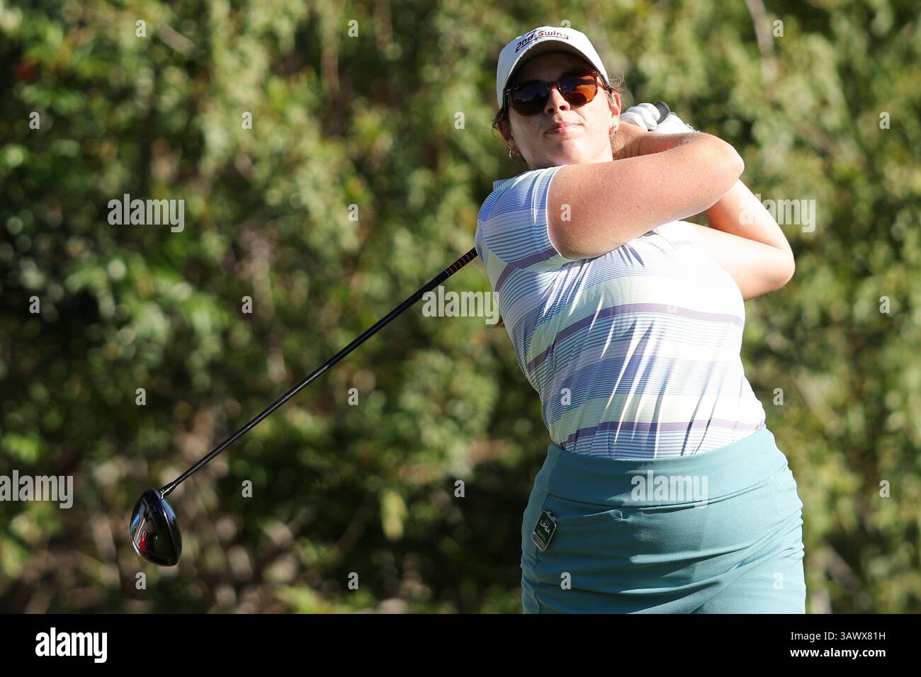 Kate Smith-Stroh hits from the fifth tee during the final round of the ...