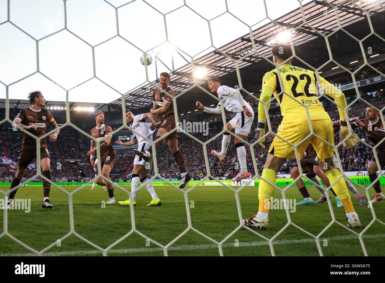 Leverkusen's Patrik Schick scores goal 0-1 during the Bundesliga soccer ...