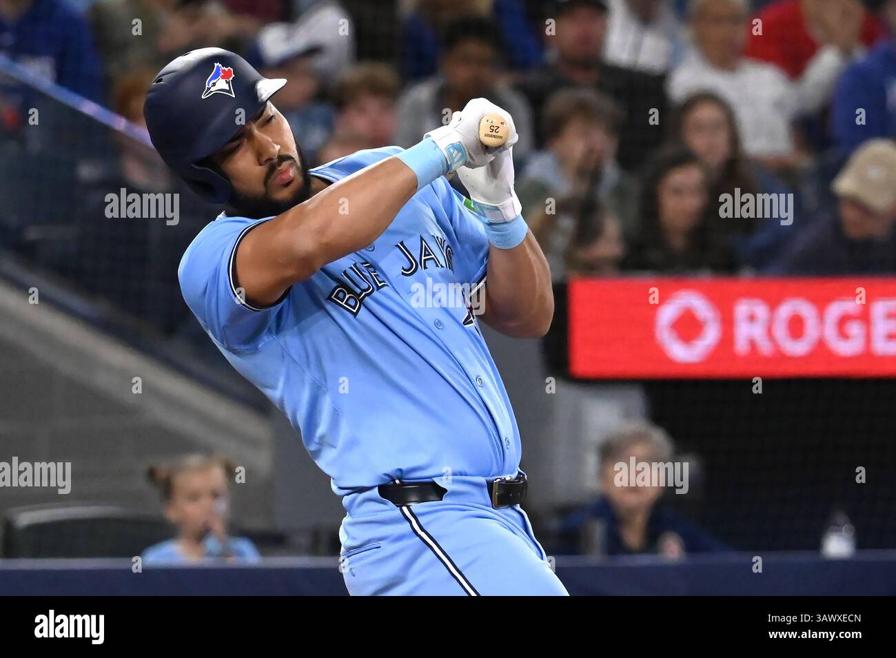 Toronto, Canada. 20th Apr, 2025. Toronto Blue Jays left fielder Anthony ...
