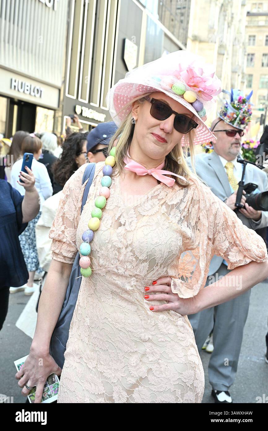 Ada Calhoun attends the 2025 New York City Easter Bonnie Parade on ...