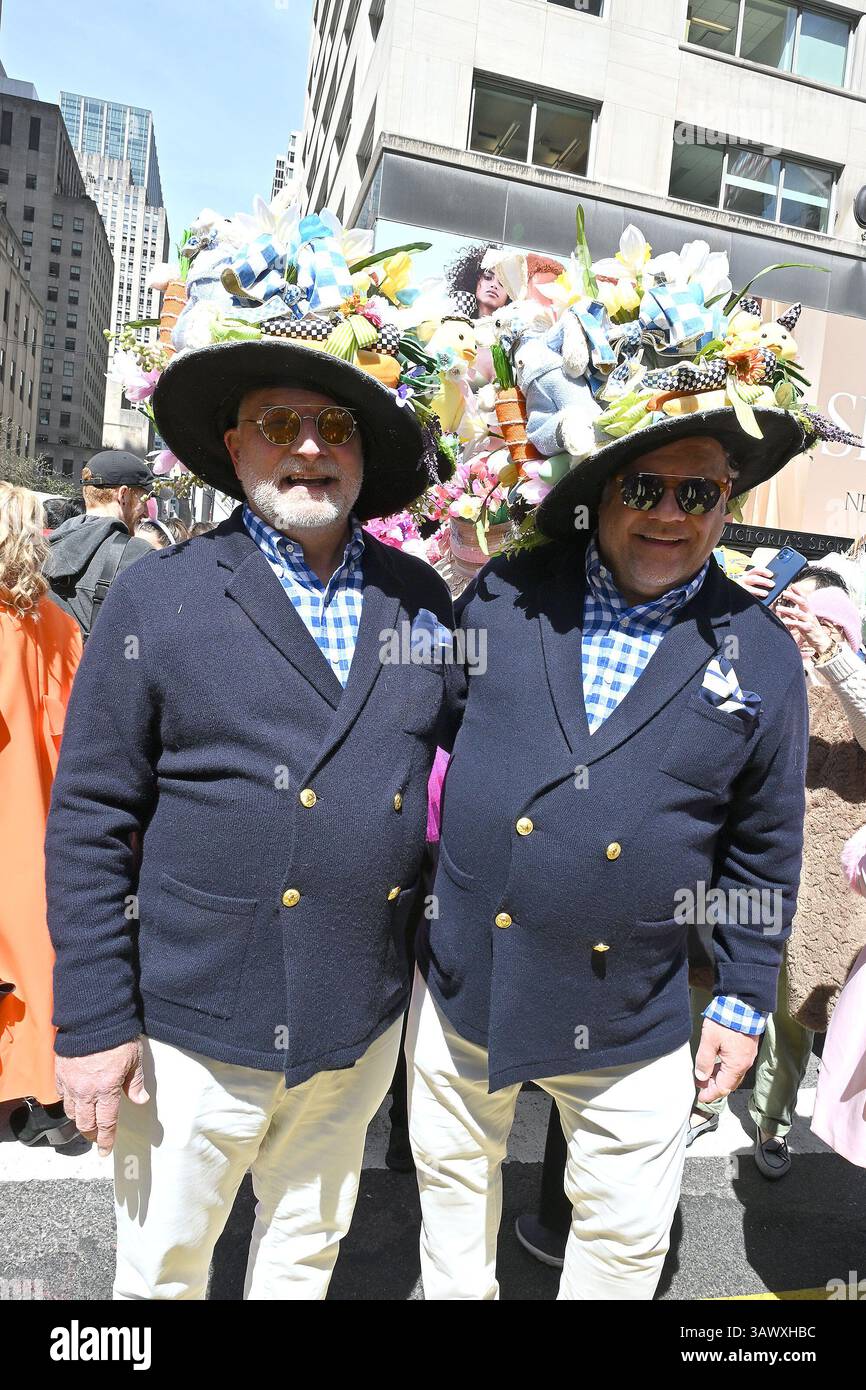 James Schneider and Kevin Maurer attend the 2025 New York City Easter ...