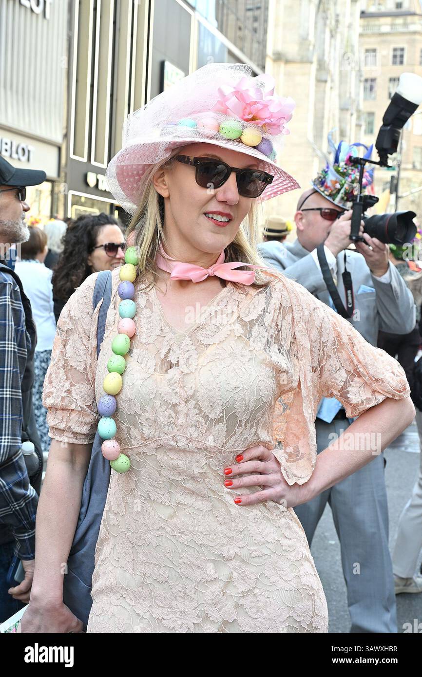 Ada Calhoun attends the 2025 New York City Easter Bonnie Parade on ...