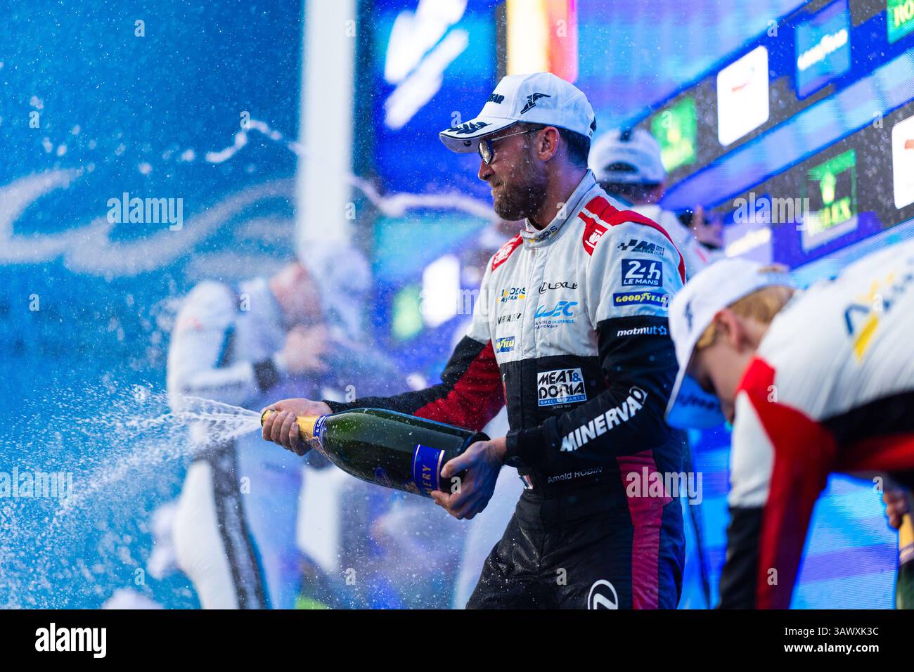ROBIN Arnold (fra), Akkodis ASP Team, Lexus RC F GT3 #78, LM GT3, portrait in the podium during ...