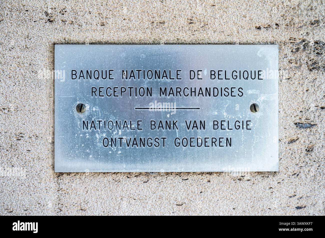 The National Bank of Belgium NBB or BNB in Brussels city center ...