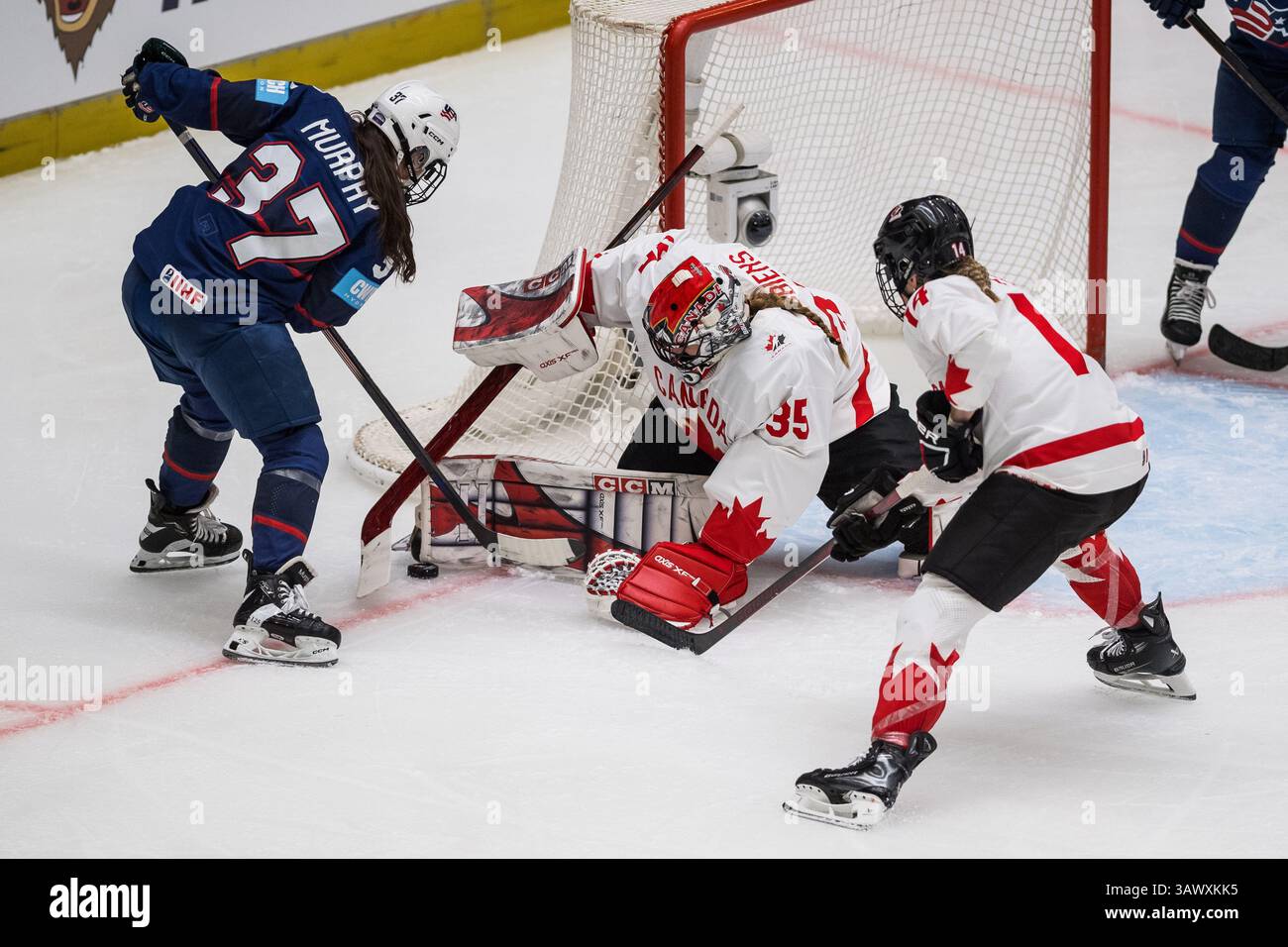 Budweis, Czech Republic. 20th Apr, 2025. (L-R) Abbey Murphy of USA ...