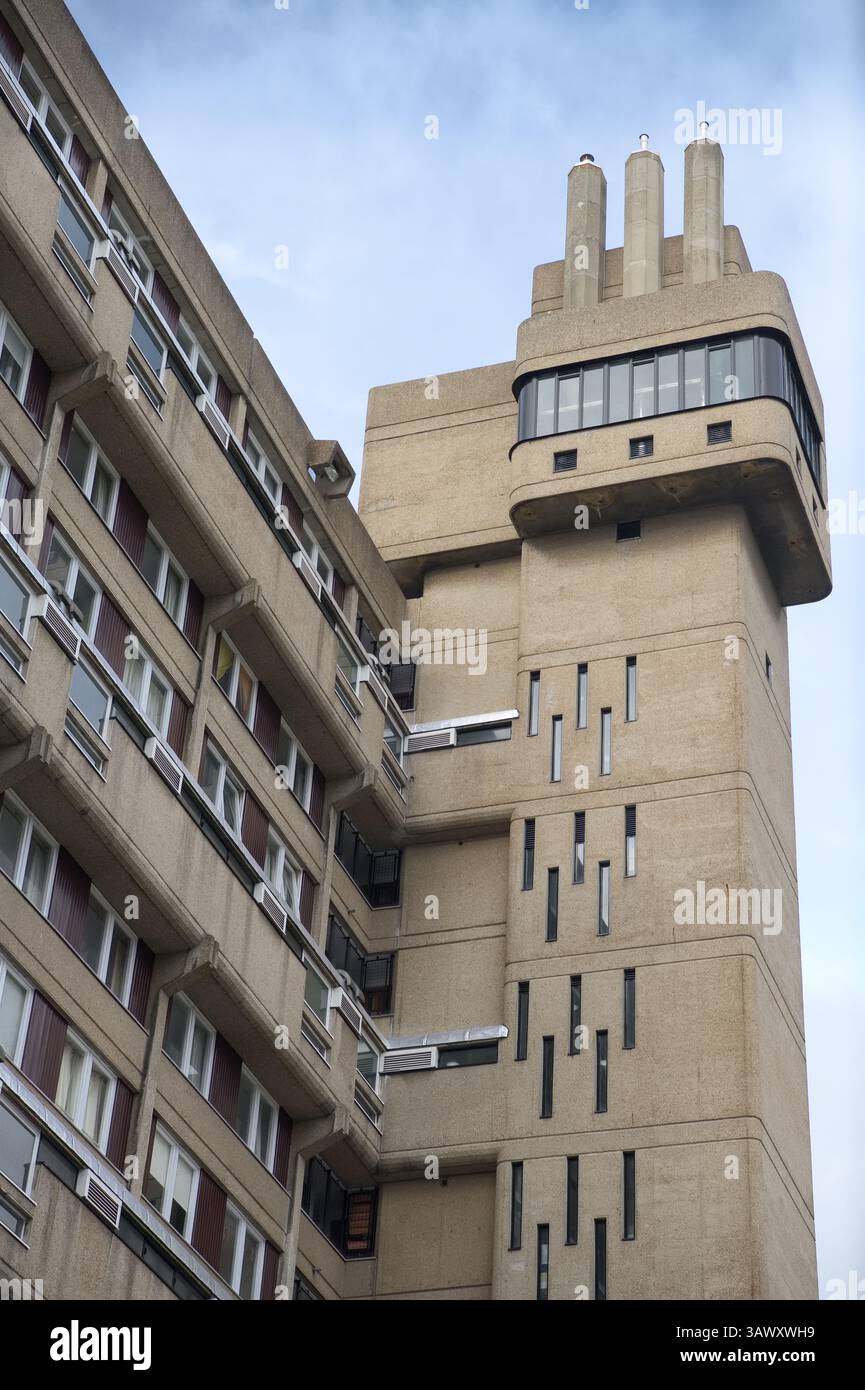 Glenkerry House is a Grade II listed brutalist housing block on the ...