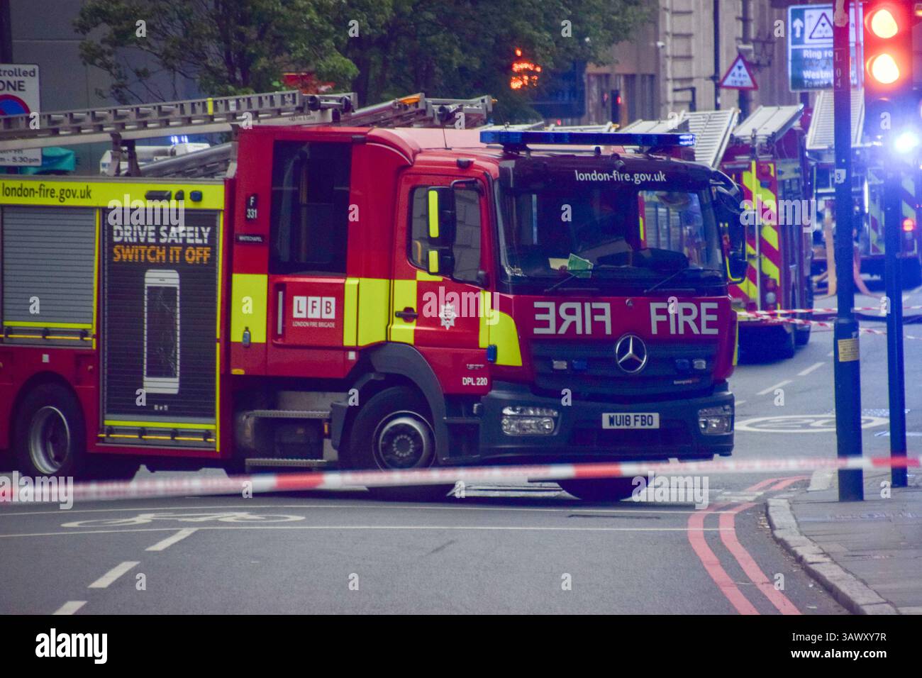 London, UK. 20th April 2025. London Fire Brigade firefighters on the ...