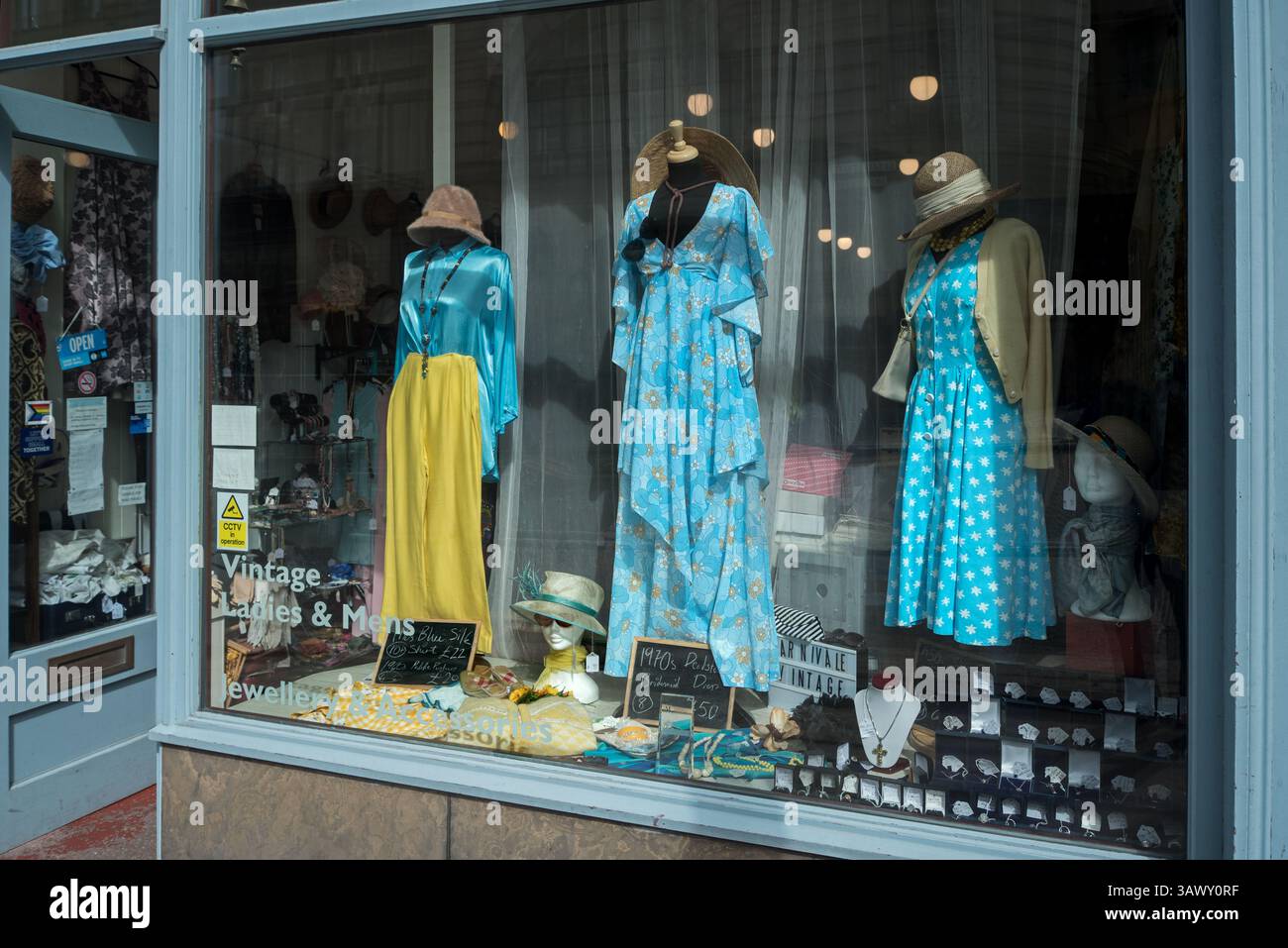 Window display at Carnivale, a vintage clothing shop in Bread Street ...