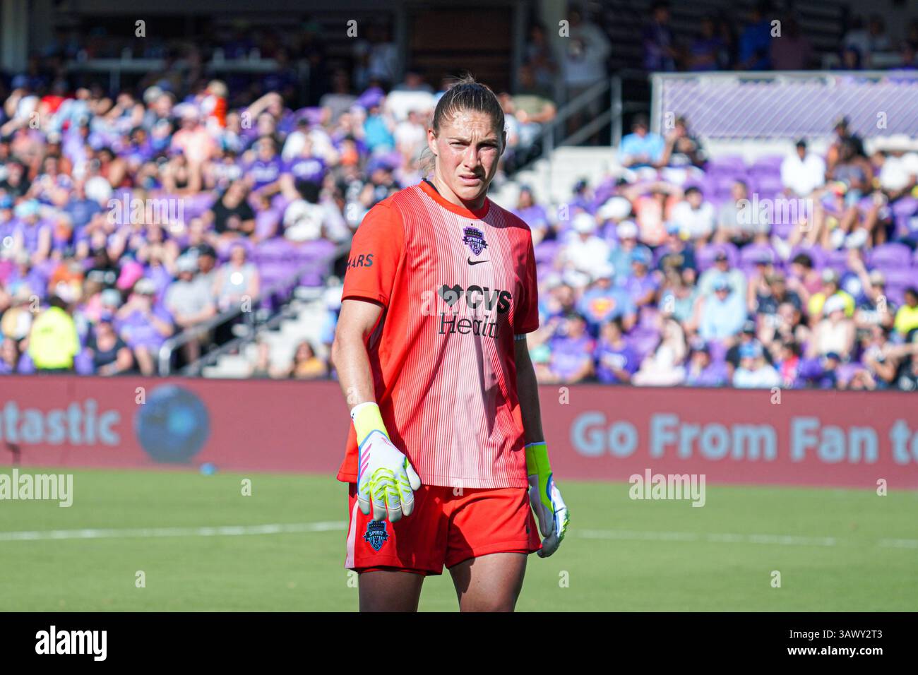 Orlando, Florida, USA, April 19, 2025, Washington Spirit goalkeeper ...