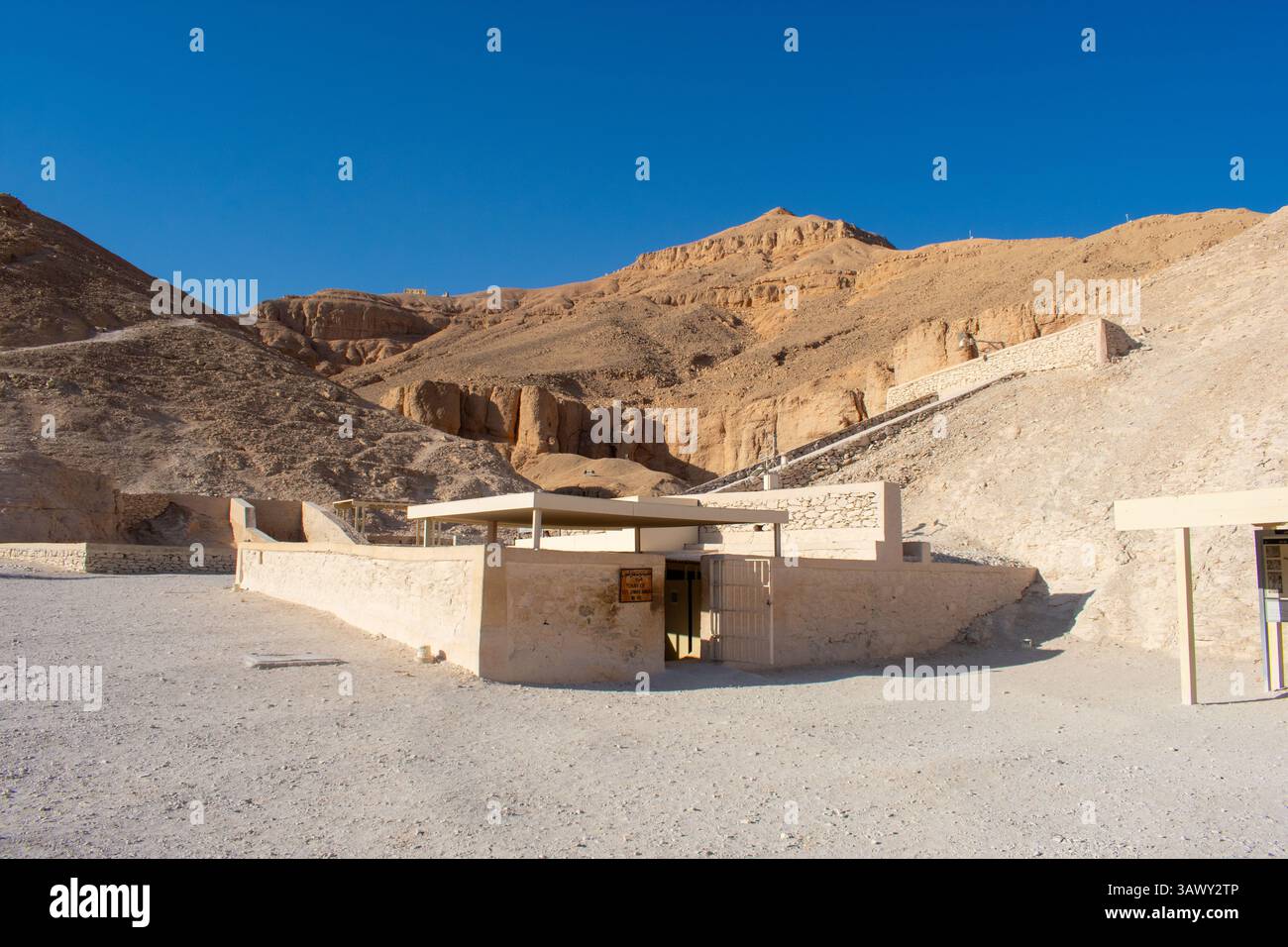 Valley of the Kings, long narrow defile west of the Nile River in Luxor ...
