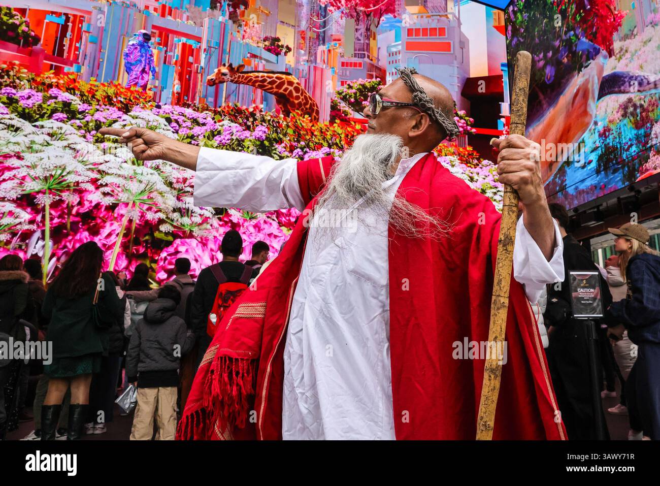 London, UK. 20th Apr, 2025. The Jesi navigate around central London ...