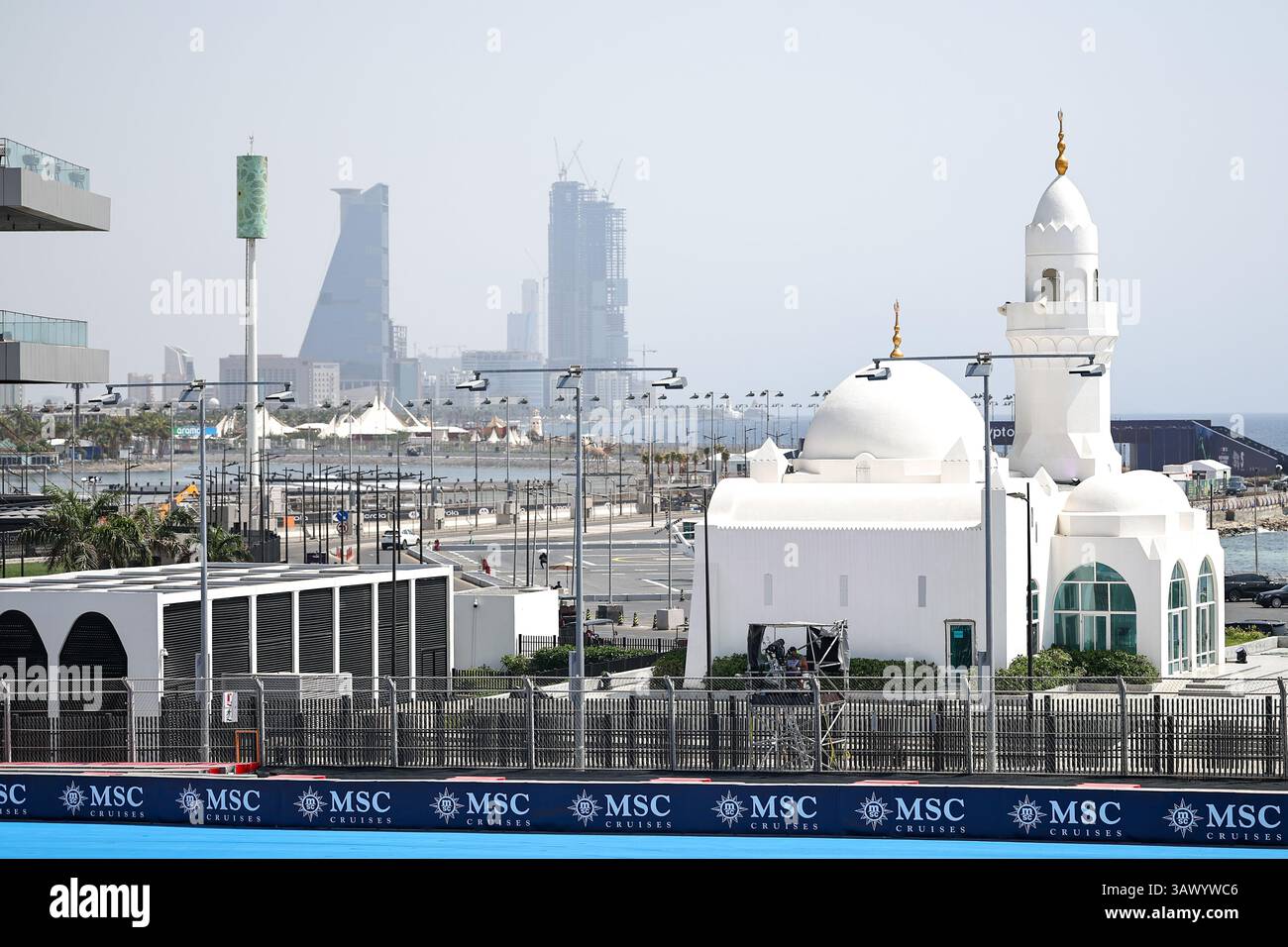 JEDDAH, SAUDI ARABIA - APRIL 20: A general view of the track before the ...