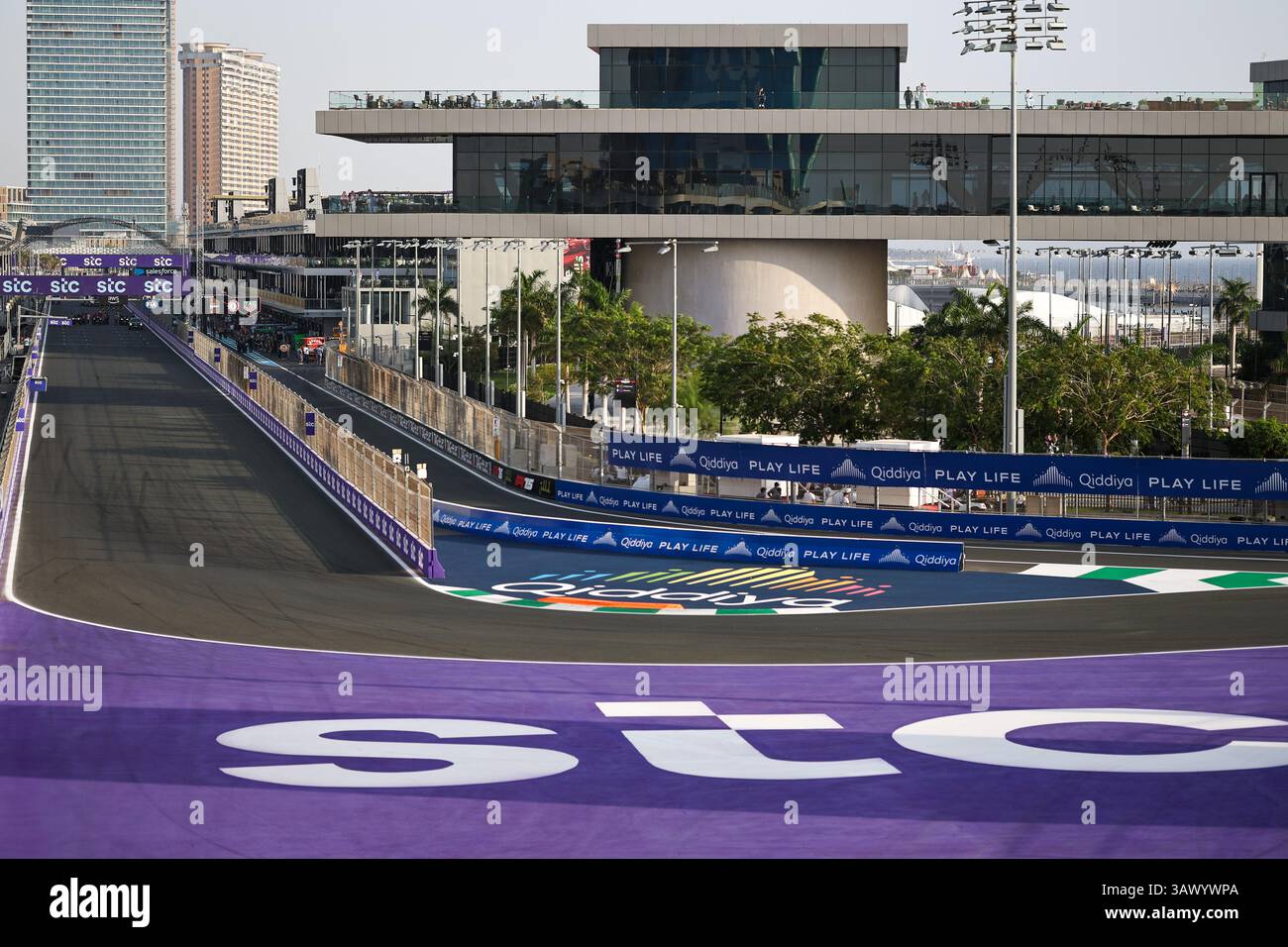 JEDDAH, SAUDI ARABIA - APRIL 20: A general view of the Turn 1 before ...