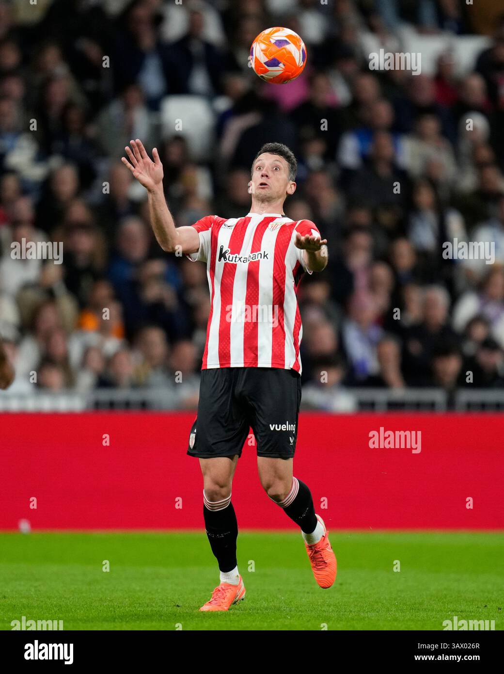 Madrid, Spain. 20th Apr, 2025. Mikel Vesga of Athletic de Club during ...