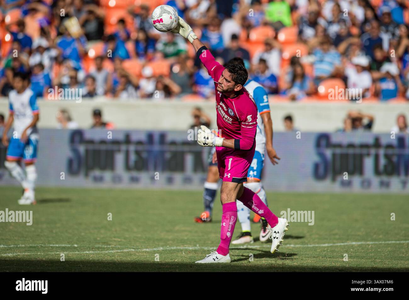 July 3, 2016: Cruz Azul goalkeeper Jesus Corona (1) competes during the ...