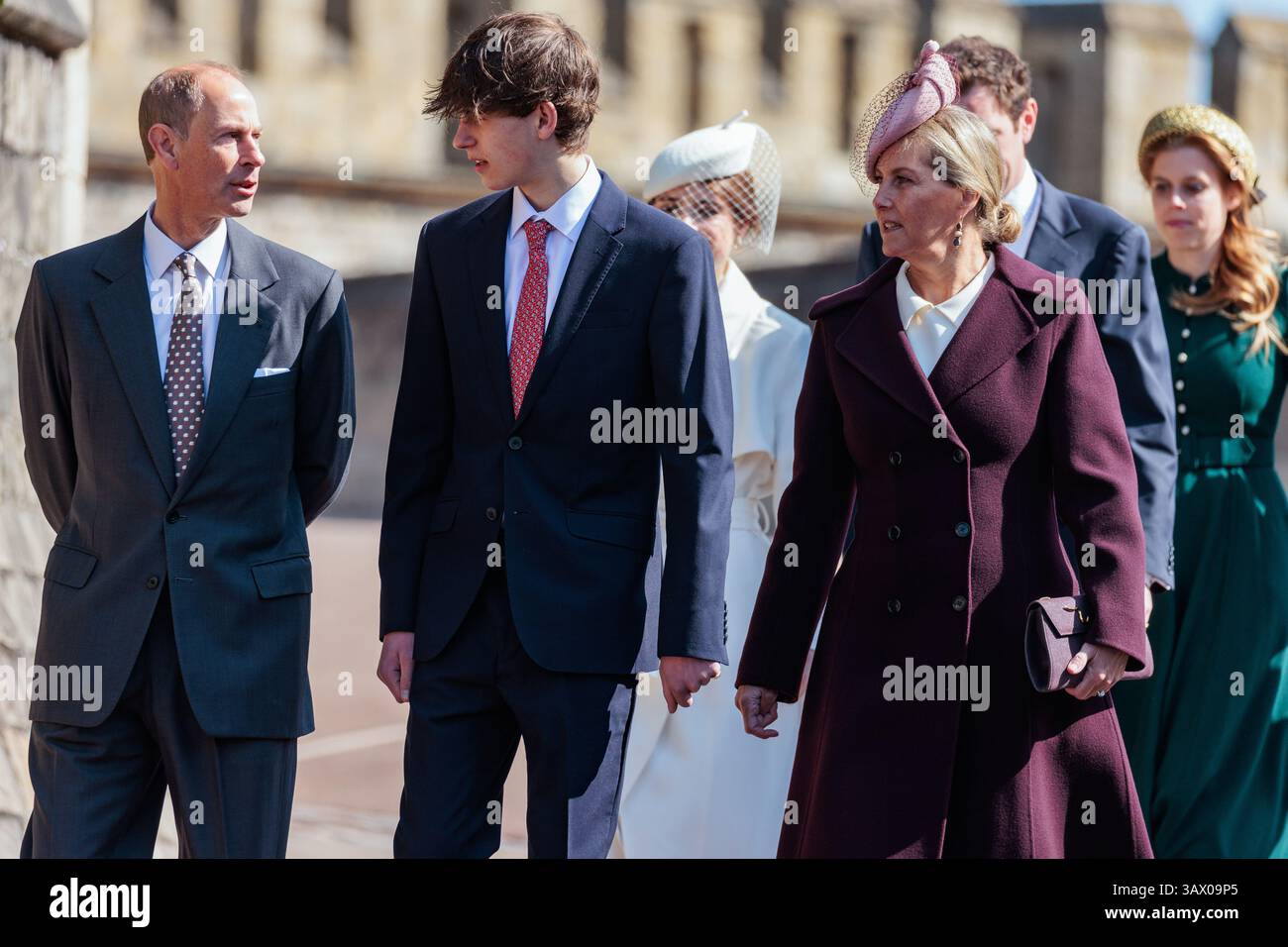 Windsor, UK. 20th April, 2025. Prince Edward, Duke of Edinburgh, James ...