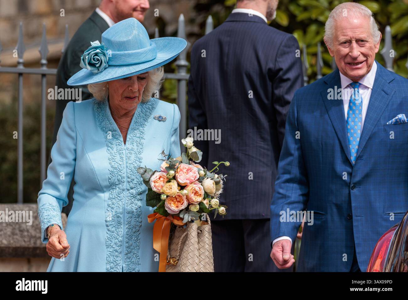 Windsor, UK. 20th April, 2025. King Charles III and Queen Camilla ...