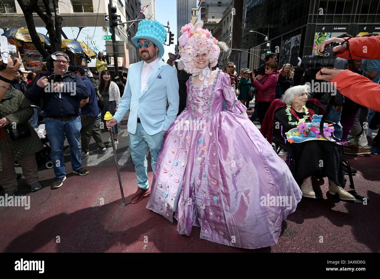 New York, USA. 20th Apr, 2025. Siblings Sam Walker and Bethany Walker ...