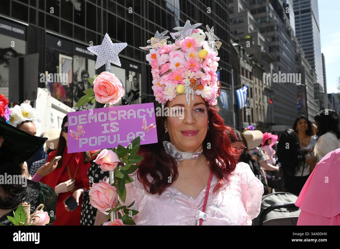 To celebrate Easter parade goers dress in decorative hats and outfits ...