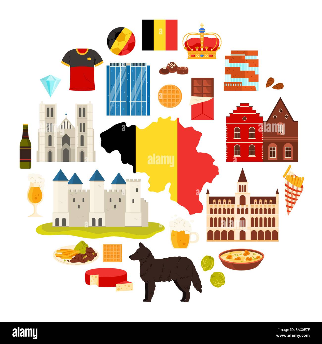 Travel to Belgium, culture elements and landmarks, architecture in ...