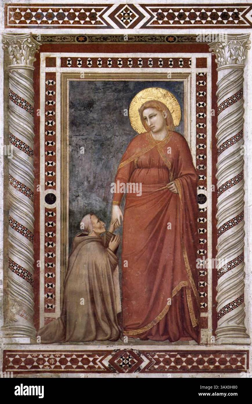 Giotto di Bondone - - The Mary Magdalene with Cardinal Pietro di Barro ...