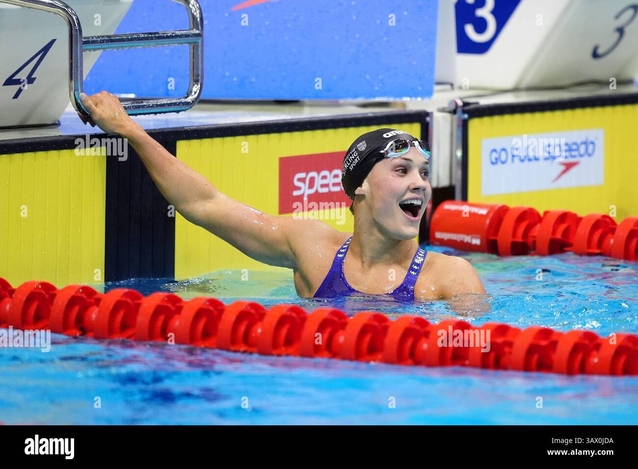 Angharad Evans after the Women 100m Breaststroke Final on day six of ...