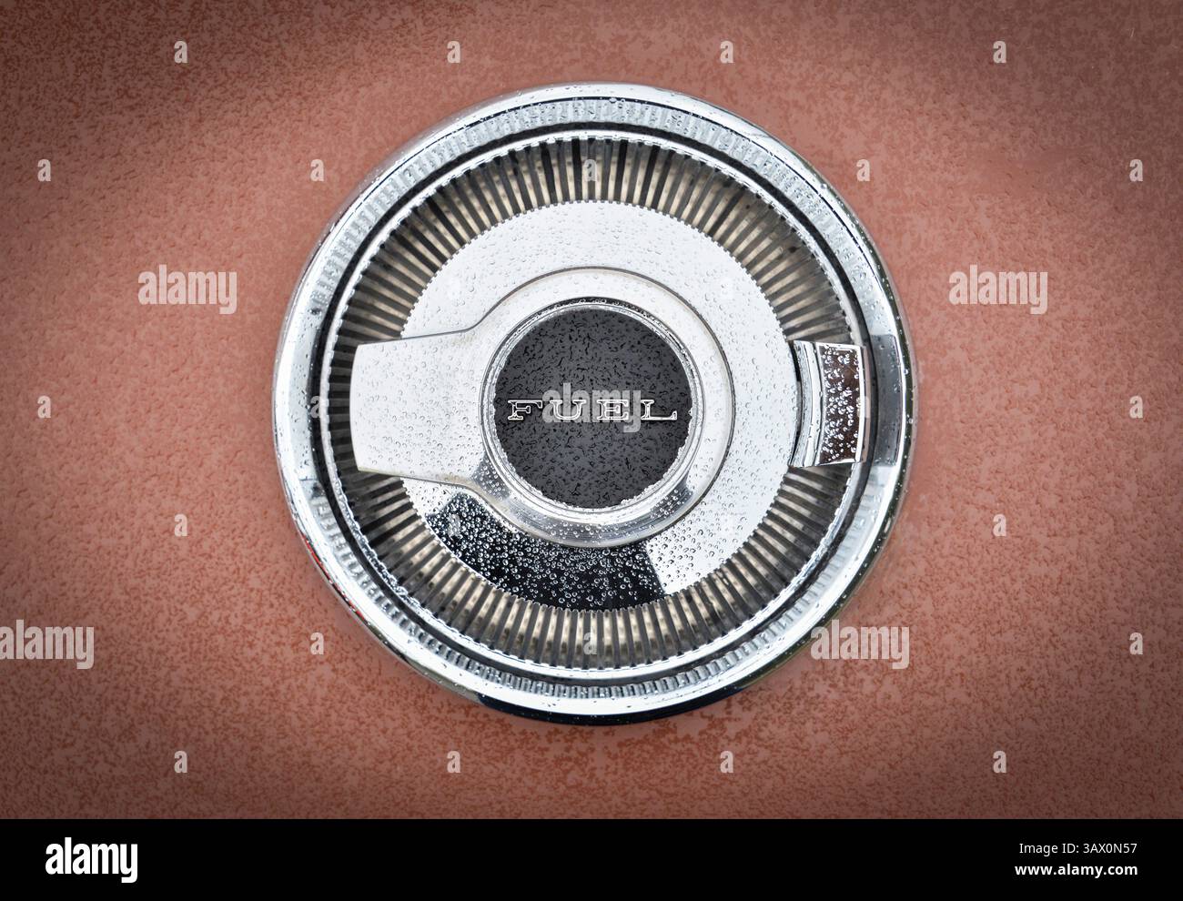 A gas cap on a vintage vehicle at a car show Stock Photo - Alamy