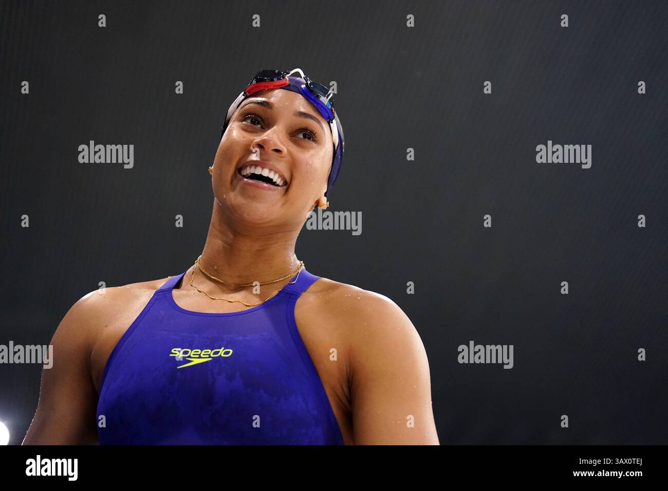 Eva Okaro after the Women's 100m Freestyle Final on day six of the ...