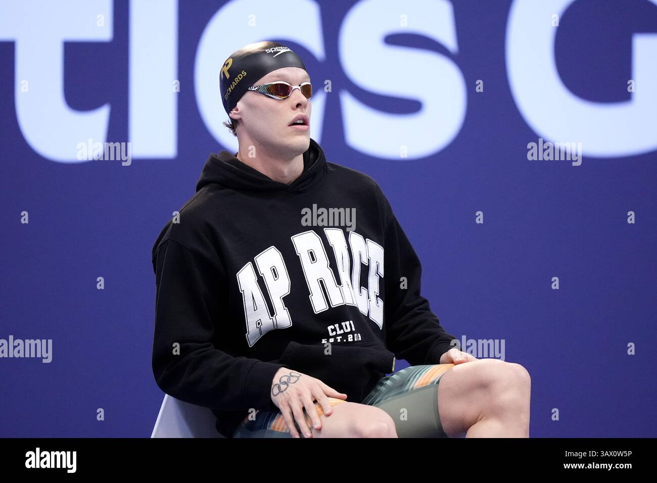 Matthew Richards during the Men's 200m Freestyle Final on day six of ...