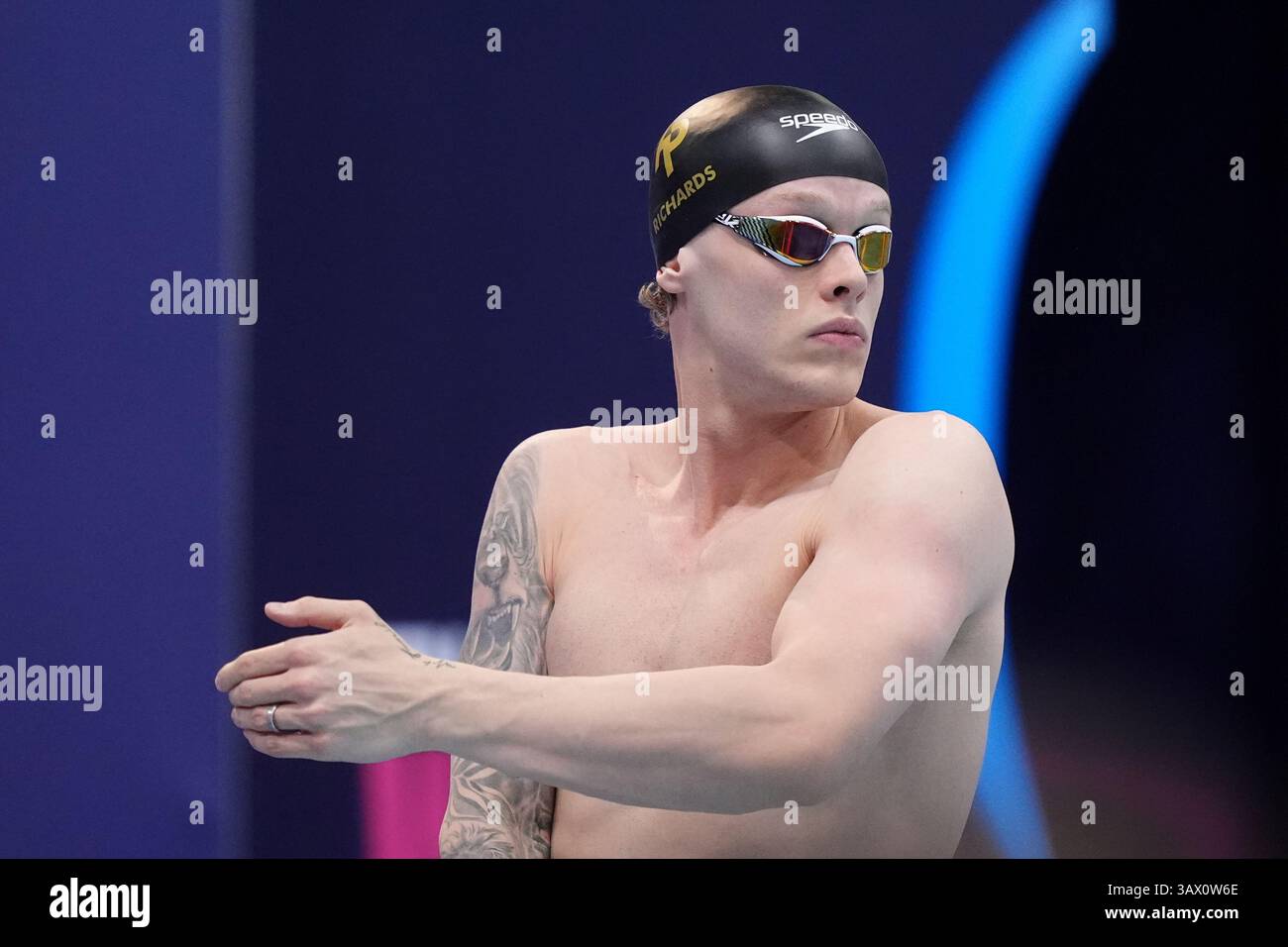 Matthew Richards during the Men's 200m Freestyle Final on day six of ...