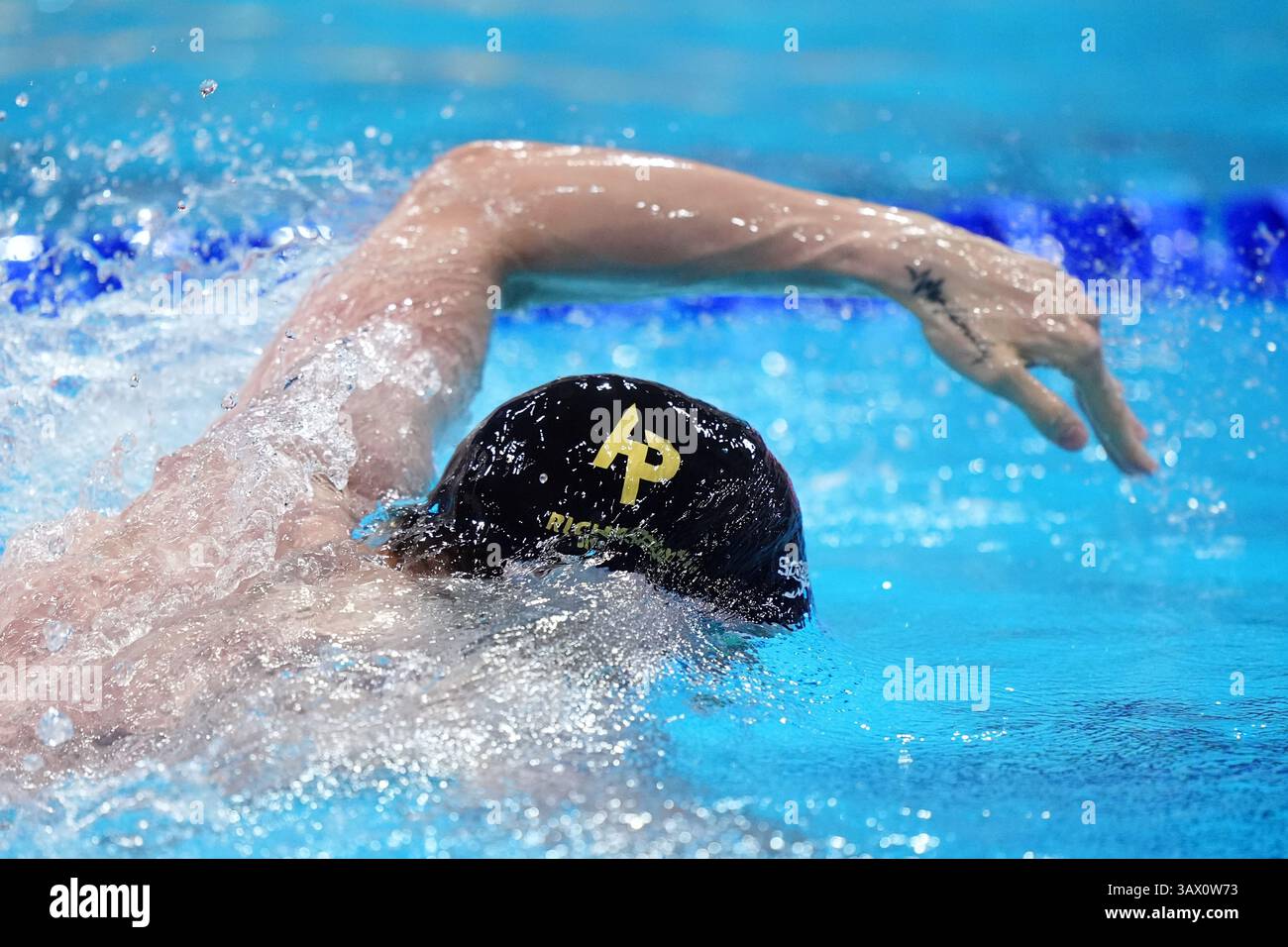 Matthew Richards during the Men's 200m Freestyle Final on day six of ...