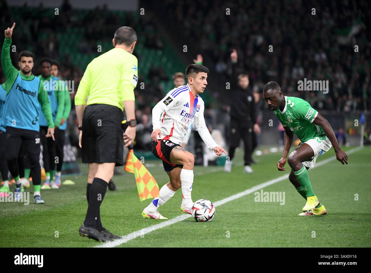 08 Dennis APPIAH (asse) - 23 Thiago ALMADA (ol) during the Ligue 1 ...