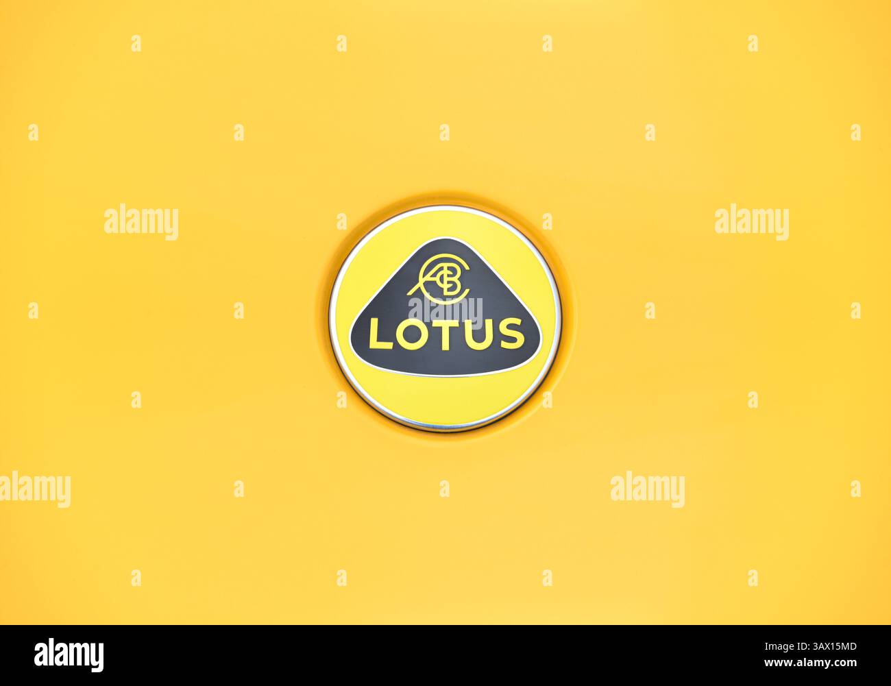 The Lotus brand logo at a car show Stock Photo - Alamy