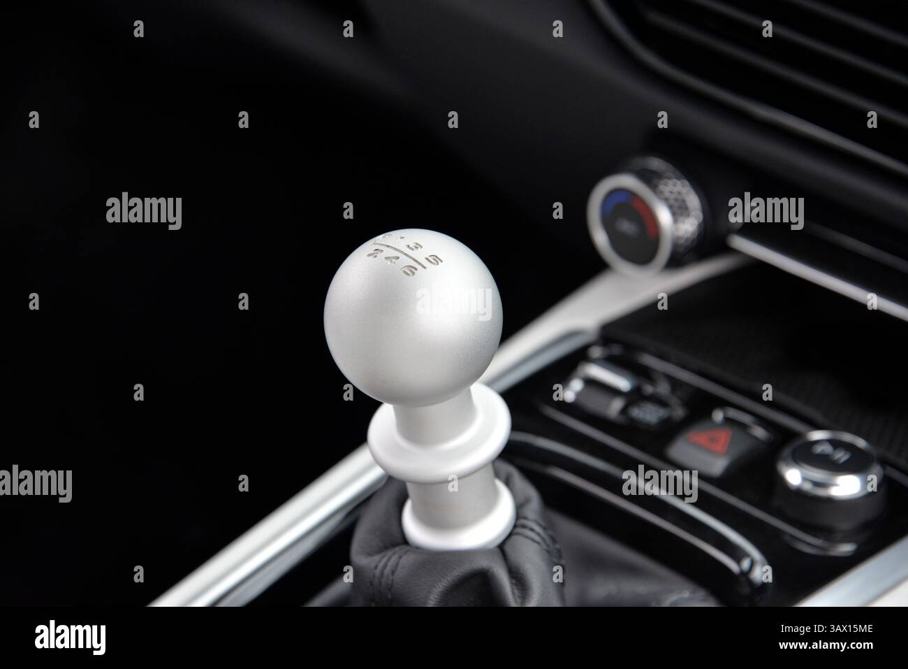 The shifter and center console of a Lotus at a car show Stock Photo - Alamy