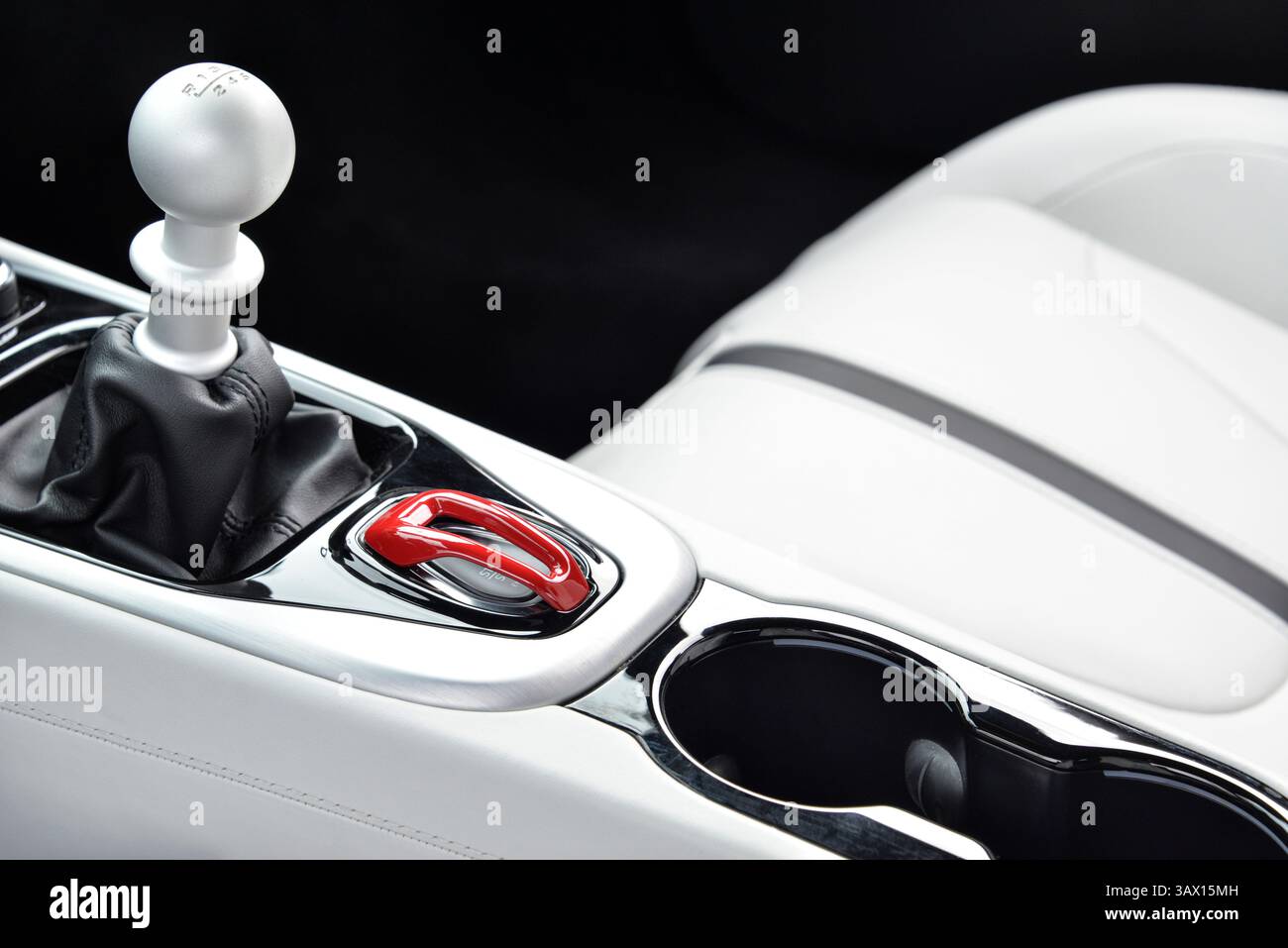 The shifter and center console of a Lotus at a car show Stock Photo - Alamy