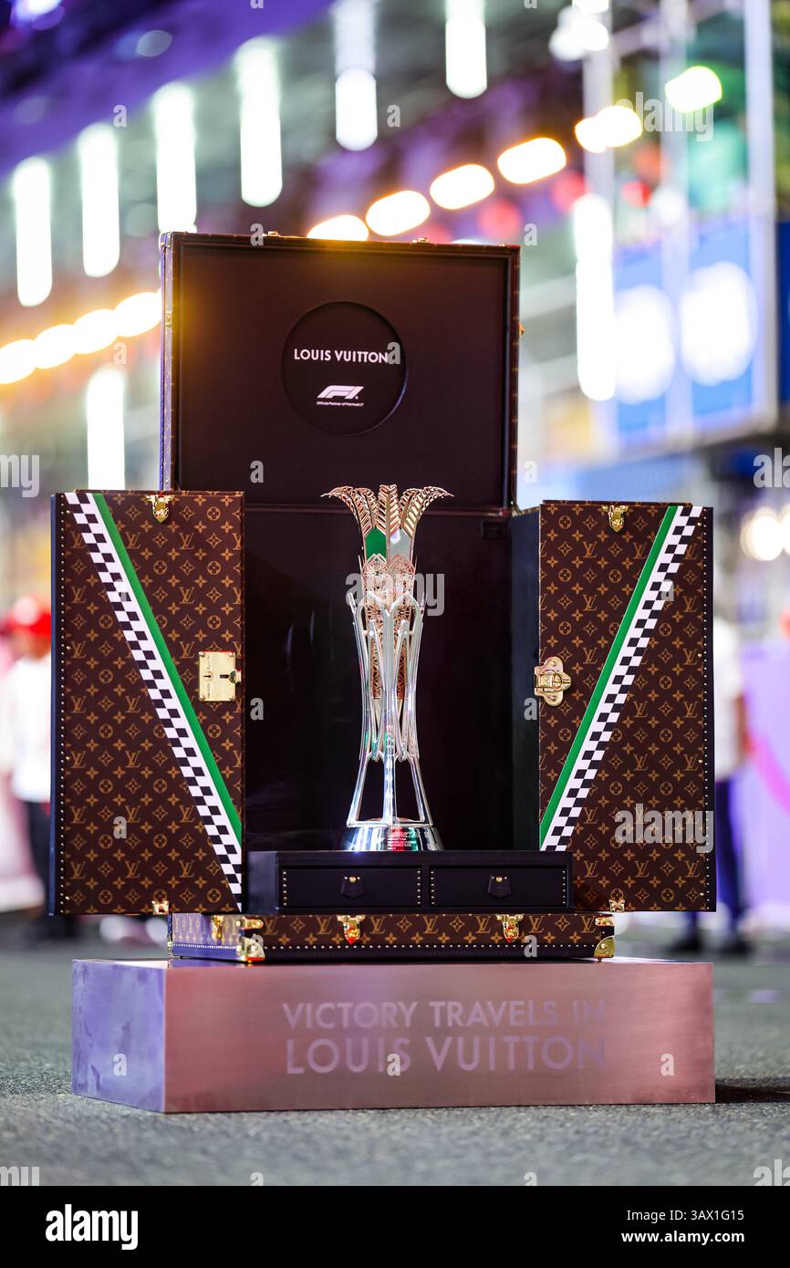 The Louis Vuitton trophy and case during the Formula 1 STC Saudi ...
