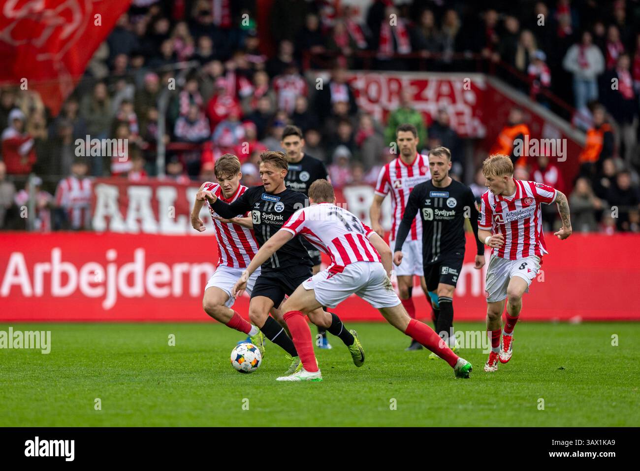Aalborg, Denmark. 20th Apr, 2025. Alexander Lyng (11) of Aalborg BK ...