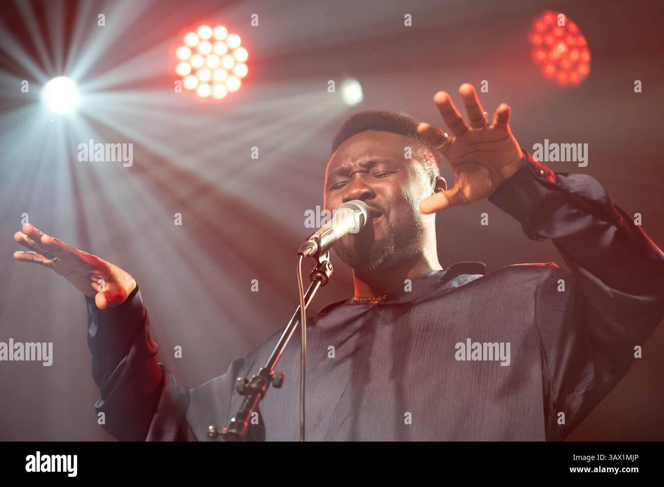 James Emmanuel performing at Barrowland, Glasgow, 19th April 2025 Stock ...